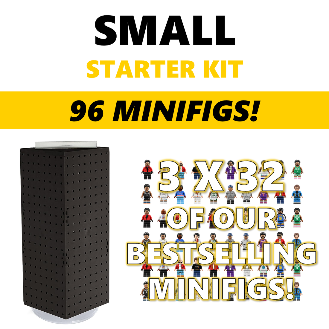 Required: STORE STARTER KIT – FAMOUS MINIFIGS